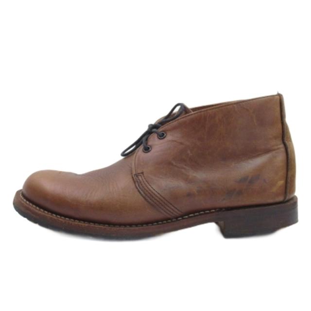【中古】レッドウィング REDWING レースアップ ベックマン チャッカブーツ レザー USA製 ブラウン 9017 US8.5 26.5cm
