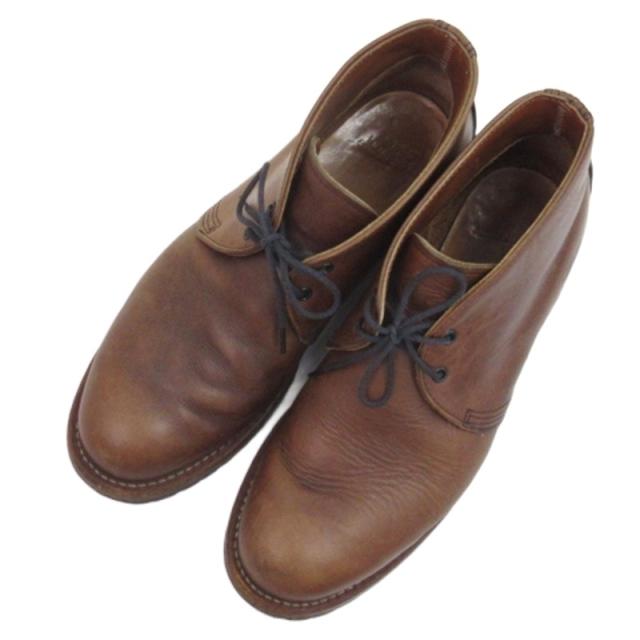 【中古】レッドウィング REDWING レースアップ ベックマン チャッカブーツ レザー USA製 ブラウン 9017 US8.5 26.5cm