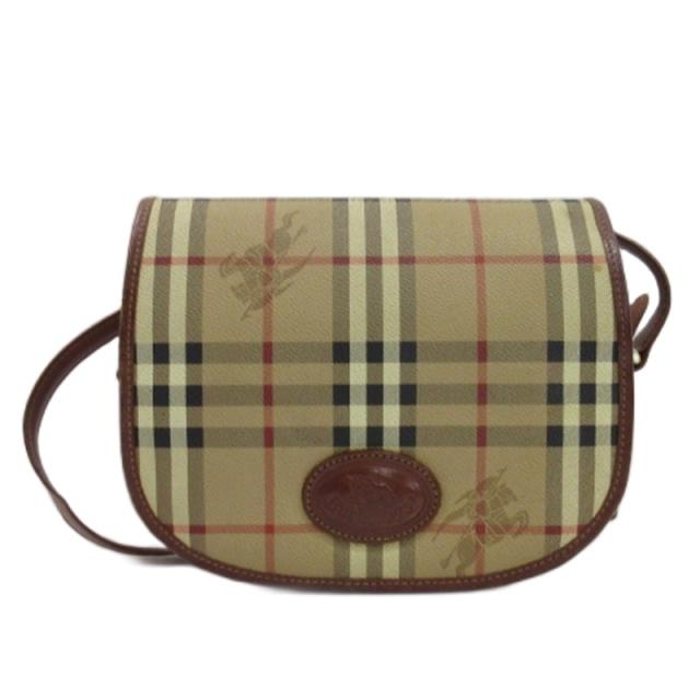 【中古】バーバリーズ Burberrys ヴィンテージ ノバチェック ショルダーバッグ ベージュ系 レディース