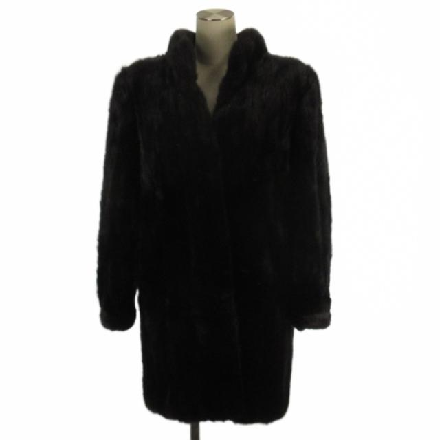 【中古】サガミンク SAGA MINK 金サガ ミンクファー ショート コート ジャケット 毛皮 ブラック ■GY09