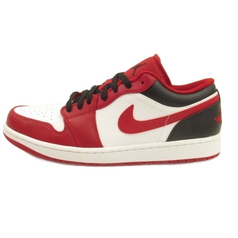 【中古】ナイキ NIKE AIR JORDAN 1 LOW エアジョーダン1 ロー スニーカー White/Gym Red/Black 27.5cm 553558-163