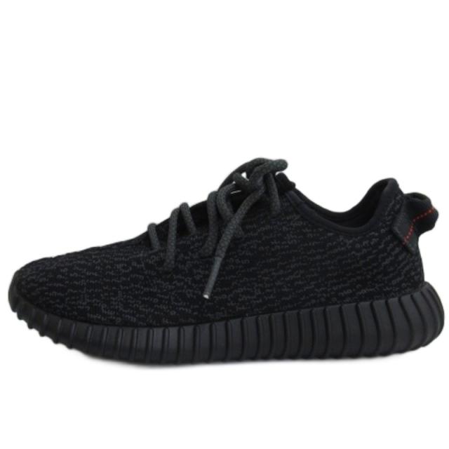 【中古】未使用品 アディダスオリジナルス YEEZY BOOST 350 イージーブースト350 スニーカー BB5350 ブラック 25.5