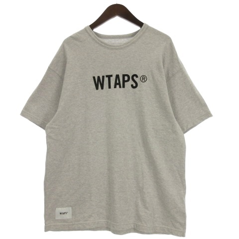 【中古】ダブルタップス WTAPS 24SS SIGN SS COTTON. TSSC Tシャツ 半袖 2 ライトグレー 251002E メンズ