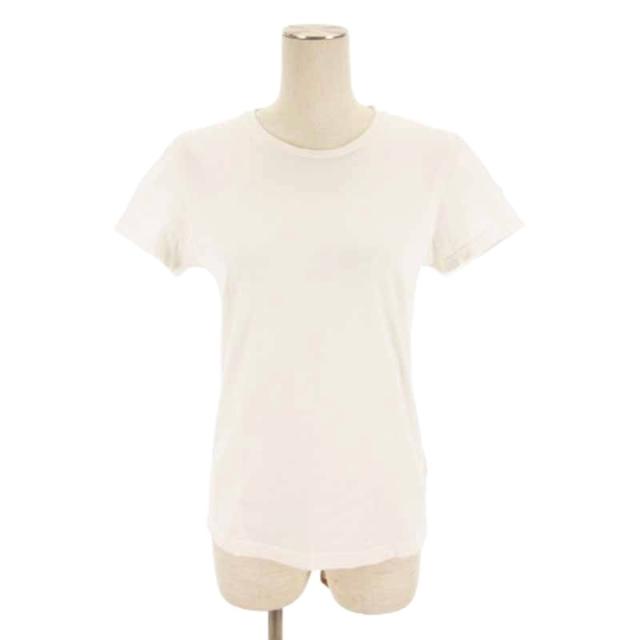 【中古】モンクレール MONCLER ロゴパッチ付き コットン Tシャツ カットソー 半袖 クルーネック ホワイト S