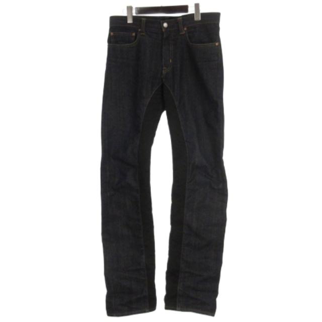 【中古】児島ジーンズ スペースモンキーコンボ デニム パンツ ジーンズ 革パッチ インディゴ 32 メンズ