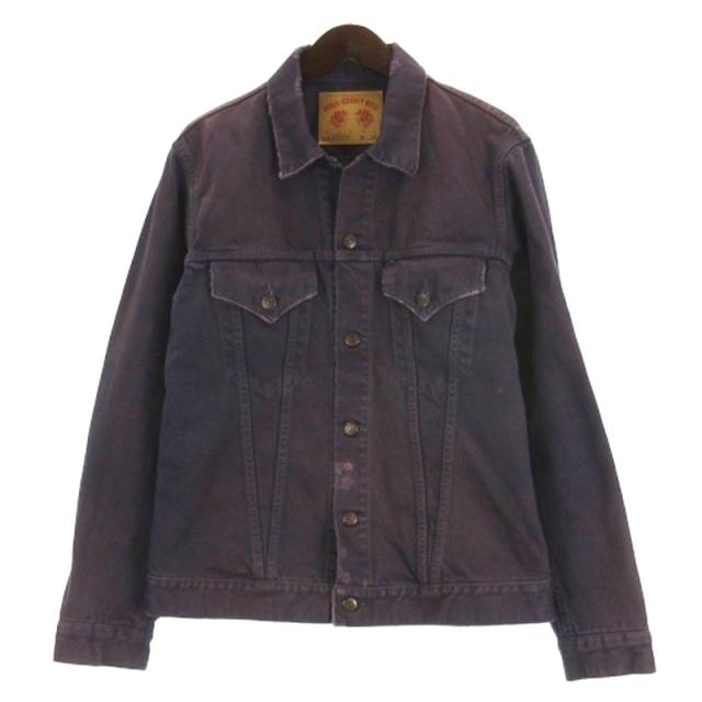 【中古】フルカウント Type 3 Twill Jacket Damaged ツイル デニム ジャケット ダメージ加工 2101DD パープル系 40
