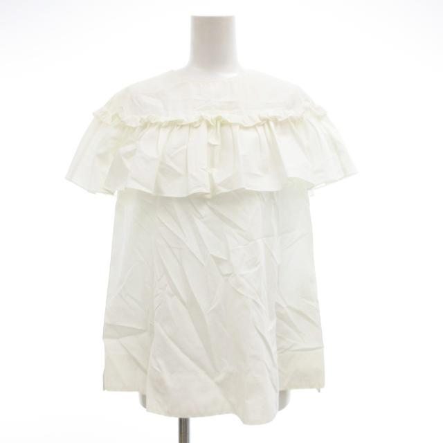 【中古】ドゥロワー Drawer ブラウス シャツ 36 白 ホワイト フリル /JS レディース