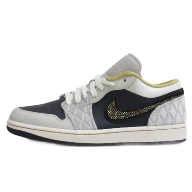 【中古】ナイキ NIKE AIR JORDAN 1 LOW SE Beaded エアジョーダン1 ロー スニーカー DV1762-001 28cm ☆AA★ ■GY51