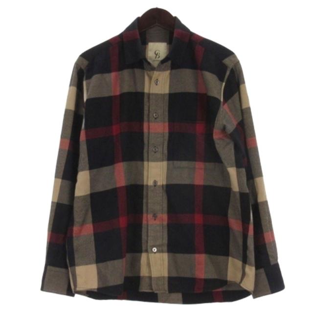 【中古】シービー クレストブリッジ CB CRESTBRIDGE チェック シャツ 長袖 ブラック M メンズ