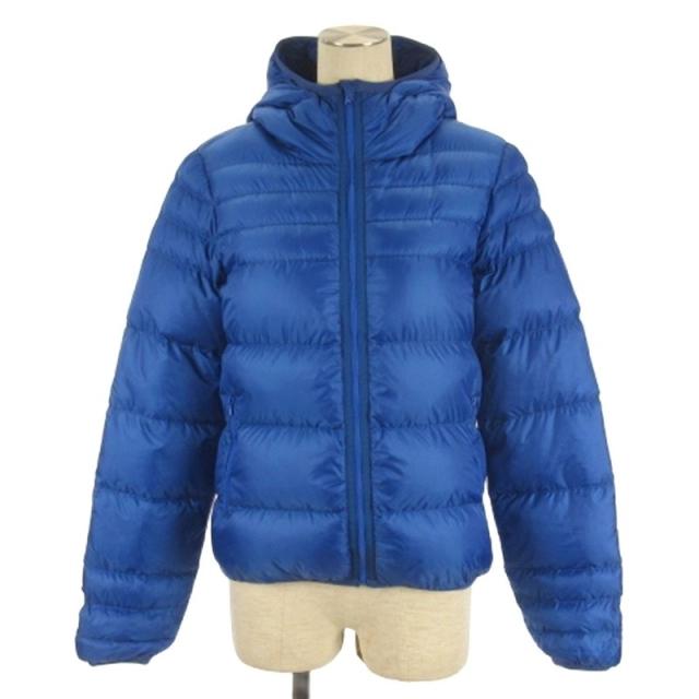 【中古】スポーツマックス マックスマーラ SPORT MAX ダウンジャケット フーディ ジップアップ ブルー  レディース