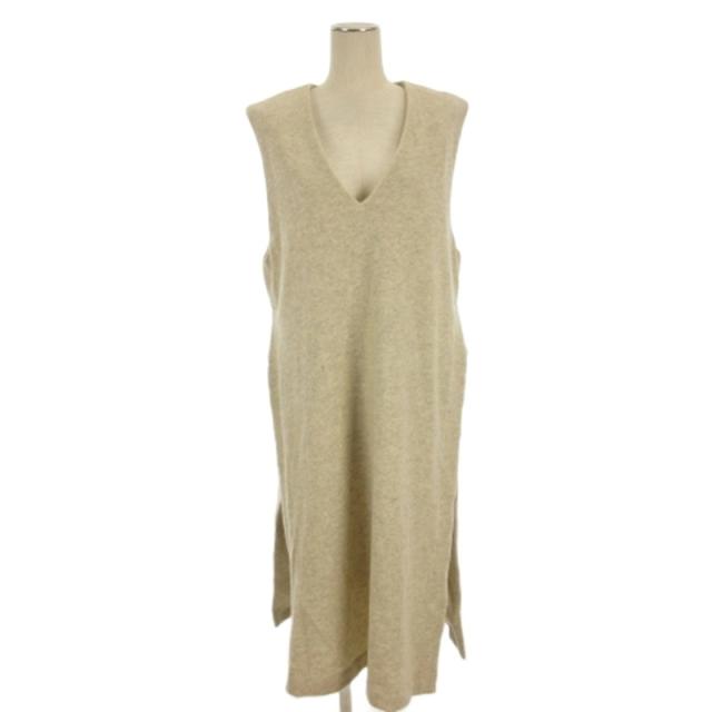 【中古】カグレ かぐれ サイドスリット ワンピース ロング ベージュ系 F レディース