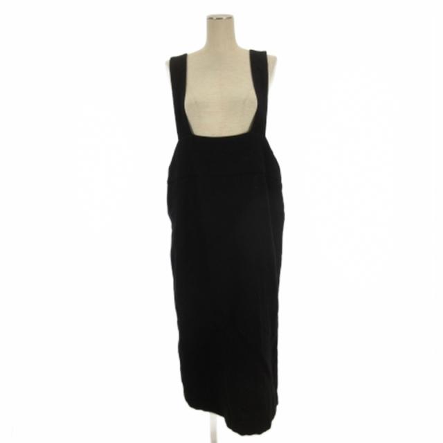 【中古】カグレ かぐれ ジャンパースカート ワンピース ロング ウール ブラック 0 レディース