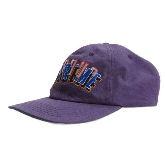 【中古】シュプリーム SUPREME 21SS Stacked Cordura 6-Panel キャップ ロゴ 帽子 パープル ☆AA★ メンズ