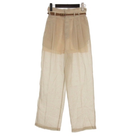 【中古】アメリヴィンテージ メディ リファインド シアー パンツ ライトベージュ S 251212E ■GY43  レディース