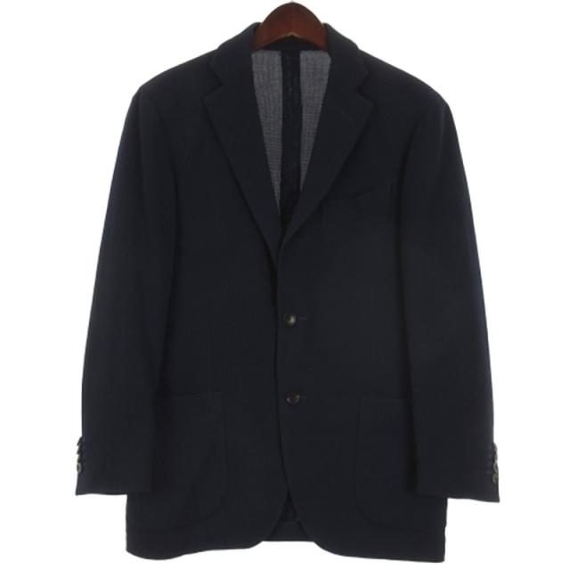 【中古】ラルディーニ LARDINI テーラード ジャケット シングル ウール ネイビー 48 メンズ