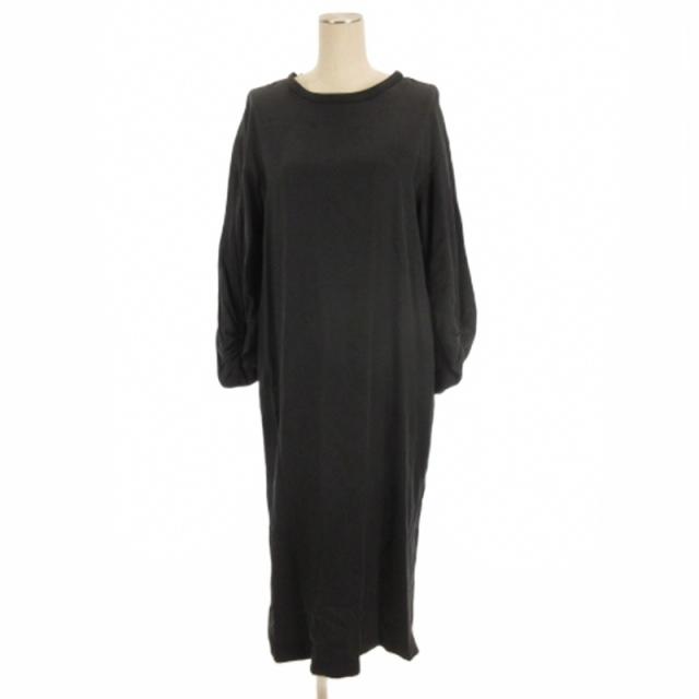 【中古】ウィムガゼット Whim Gazette プルオーバーワンピース ロング 長袖 グレー系 F レディース