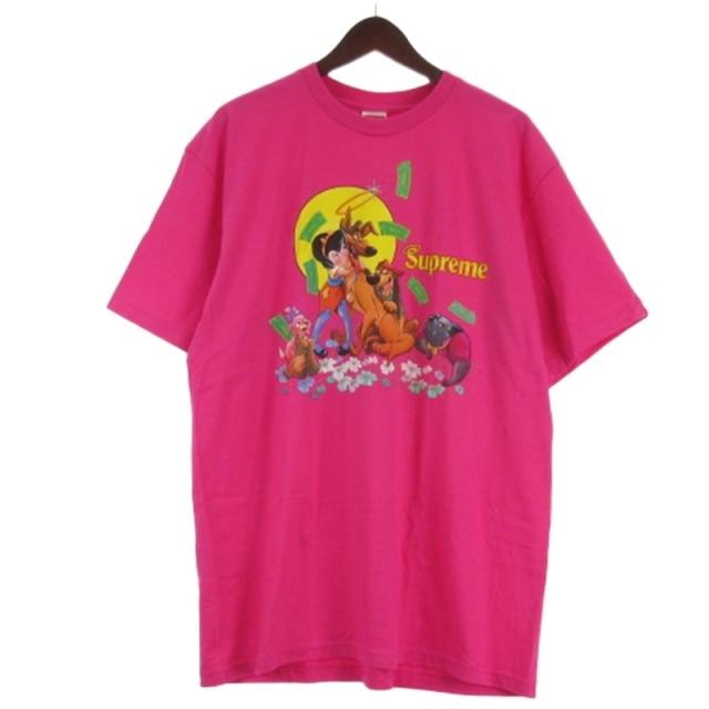 【中古】未使用品 シュプリーム SUPREME 半タグ付き 25FW ALL GO TO HEAVEN TEE Tシャツ 半袖 ピンク L ☆AA★ メンズ