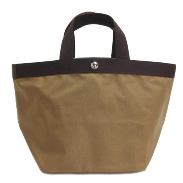 【中古】エルベシャプリエ Herve Chapelier 707C BASIC NYLON 舟型 トートバッグ ハンド 62A69 モカ M レディース
