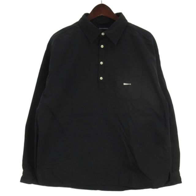 【中古】ディセンダント DESCENDANT VOIL PULLOVER LS SHIRT プルオーバー シャツ 長袖 ネイビー 1 メンズ