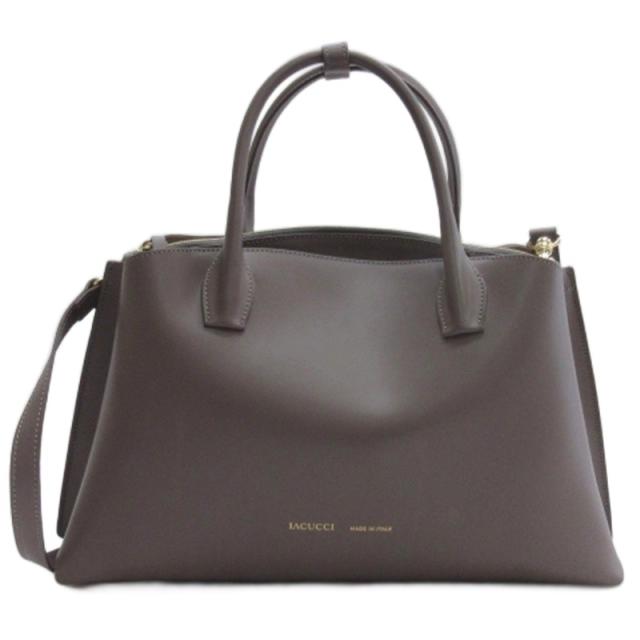 【中古】イアクッチ IACUCCI ベラール 2WAY トートバッグ ハンド ショルダー レザー グレー系 レディース
