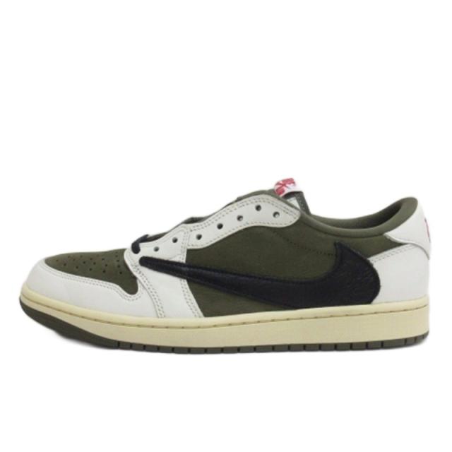 【中古】ナイキ NIKE × TRAVIS SCOTT トラヴィススコット エアジョーダン1 スニーカー DM7866-200 27cm