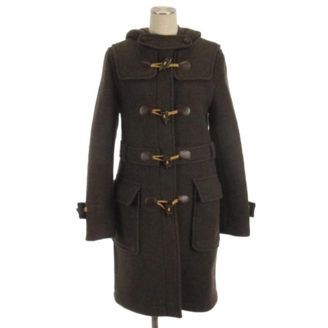 【中古】オールドイングランド OLD ENGLAND GLOVERALL別注 ダッフルコート フーディ ブラウン ■FF レディース