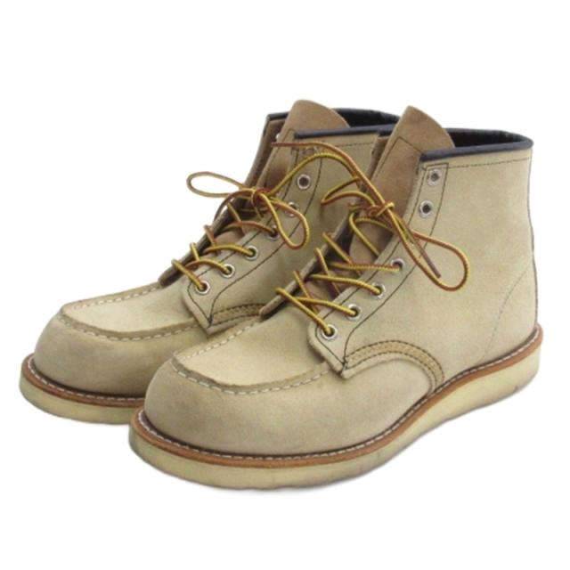【中古】レッドウィング REDWING 8173 アイリッシュセッター ブーツ スエード USA製 ベージュ系 25.5cm メンズ