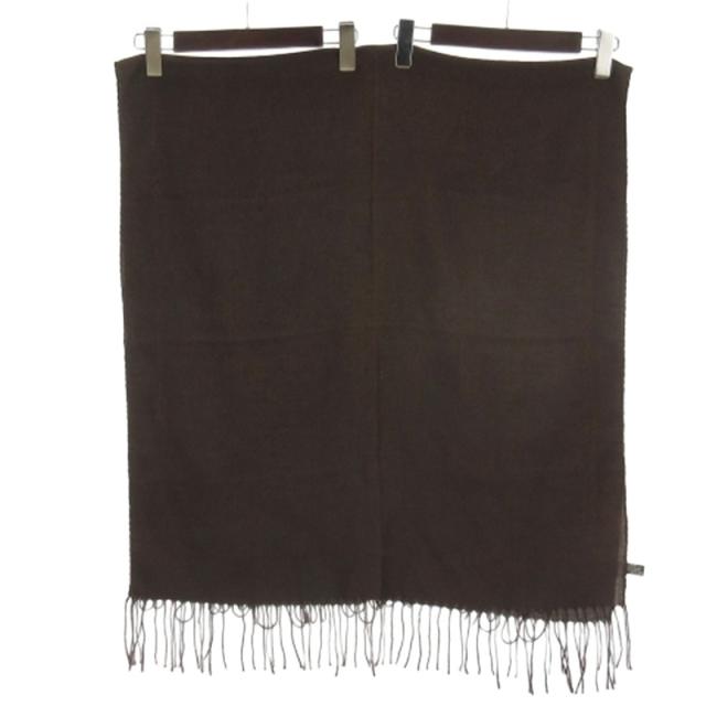 【中古】グッチ GUCCI GG柄 ストール ショール フリンジ カシミヤ混 ブラウン ☆AA★ レディース