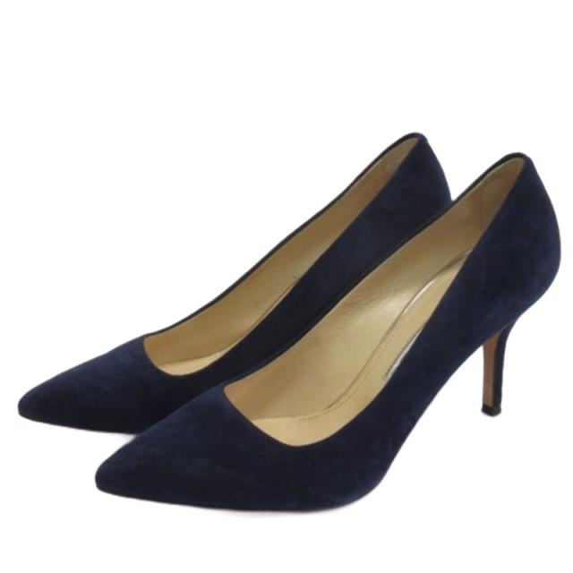 【中古】ペリーコ PELLICO パンプス スエード ネイビー 37 24cm レディース