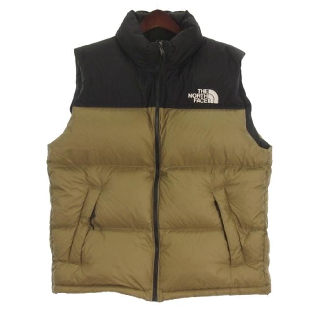 【中古】ザノースフェイス THE NORTH FACE ヌプシベスト ダウン ND92557 ベージュ系 XL メンズ