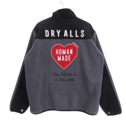 【中古】ヒューマンメイド HUMAN MADE FLEECE HALF-ZIP JACKET フリース ハーフジップ ジャケット XL グレー メンズ