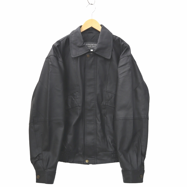 【中古】DISEGNO BOSS DEAD STOCK デッドストック イタリアンレザー シングル ライダースジャケット M ブラック