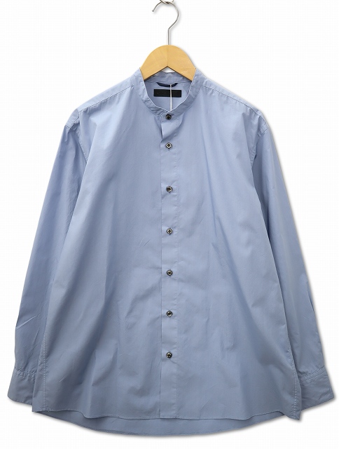 【中古】未使用品 ジュンハシモト junhashimoto 2025SS BANDCOLLAR SHIRT 長袖 バンドカラー シャツ 5(XL)