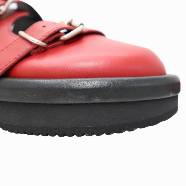 中古】ワイズ Y's レザー ダブルモンクストラップ サンダル 5(27cm相当