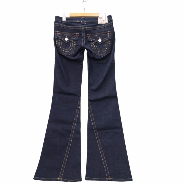 【中古】未使用品 TRUE RELIGION JOEY ジップフライ 5P ブーツカット デニムパンツ 27 インディゴ レディース 中古】未使用品 TRUE RELIGION JOEY ジップフライ 5P ブーツカット
