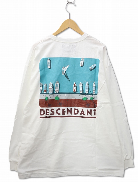 【中古】未使用品 ディセンダント DESCENDANT 2025SS Fit out LS クルーネック バックプリント 長袖 Tシャツ ロンT 3