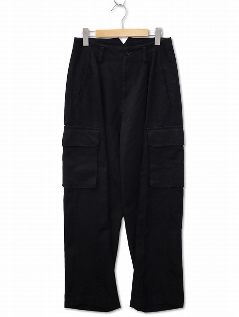 【中古】未使用品 ワイズ Y's 2024AW C/LI GABARNINE CARGO PANTS コットン/リネン ギャバジン カーゴパンツ 02(S)