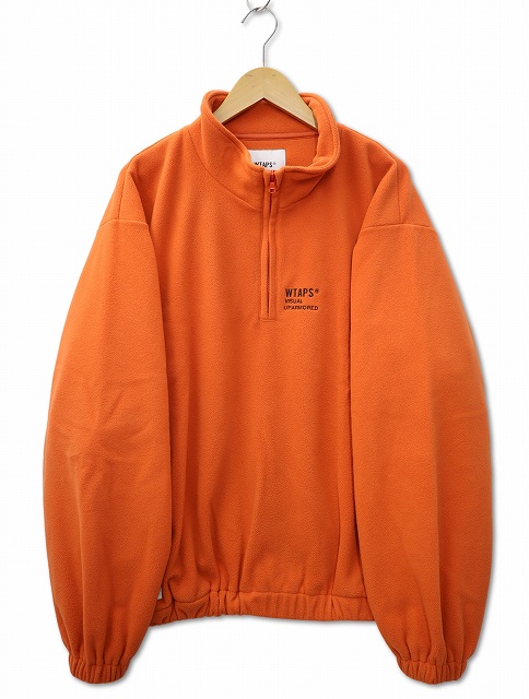 【中古】WTAPS KAYAN / SWEATER / POLY. FORTLESS ロゴ刺繍 ハーフジップ プルオーバー フリース セーター 03