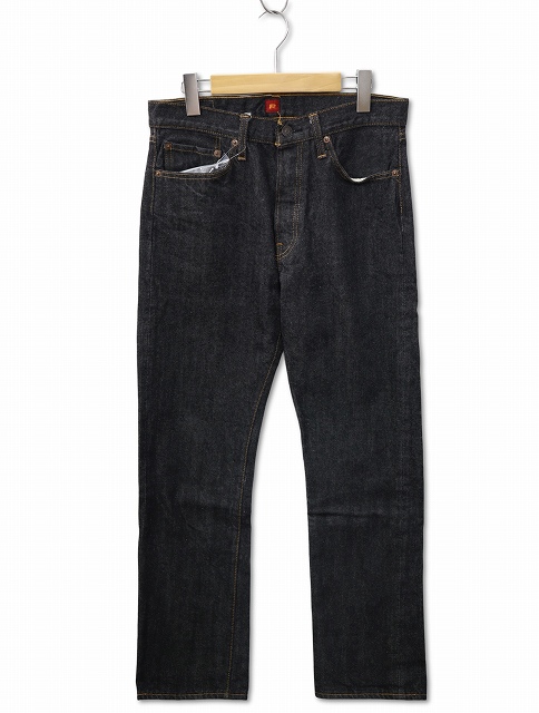 【中古】RESOLUTE GB710 15周年記念 66モデル ワンウォッシュ ゴーストブラック ストレート デニムパンツ W33