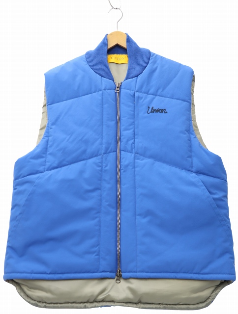 【中古】UNION ユニオン THINSULATE VEST シンサレート ジップアップ ベスト ?W BLUE ブルー UN-MWJ-033 メンズ