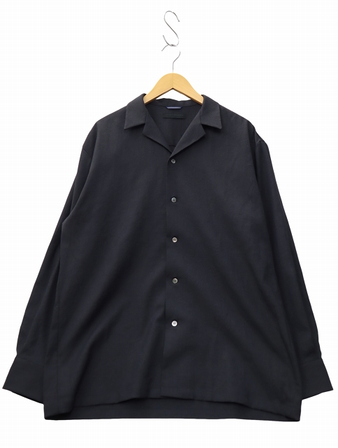 【中古】junhashimoto DRY OPC SHIRT ドライ オープンカラー シャツ 長袖シャツ 5 BLACK ブラック 1062510002 メンズ