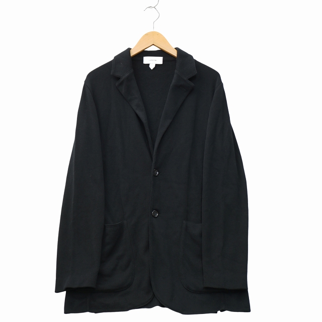 【中古】LARDINI 2025SS シングルブレスト サイドベンツ ニット テーラードジャケット M ブラック ESLJM56 メンズ