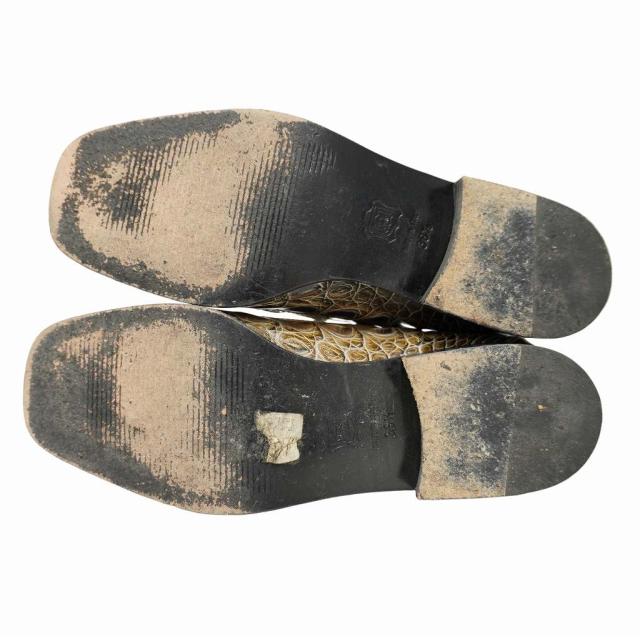 【中古】ドルチェ&ガッバーナ ドルガバ ホーンバック・ノッチョーラ カイマン レザー ローファー 23.5cm ブラウン