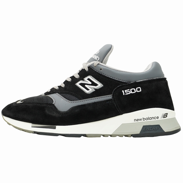 【中古】ニューバランス NEW BALANCE 26.5cm 1500 スエード ローカット スニーカー US8.5 ブラック U1500PBK メンズ