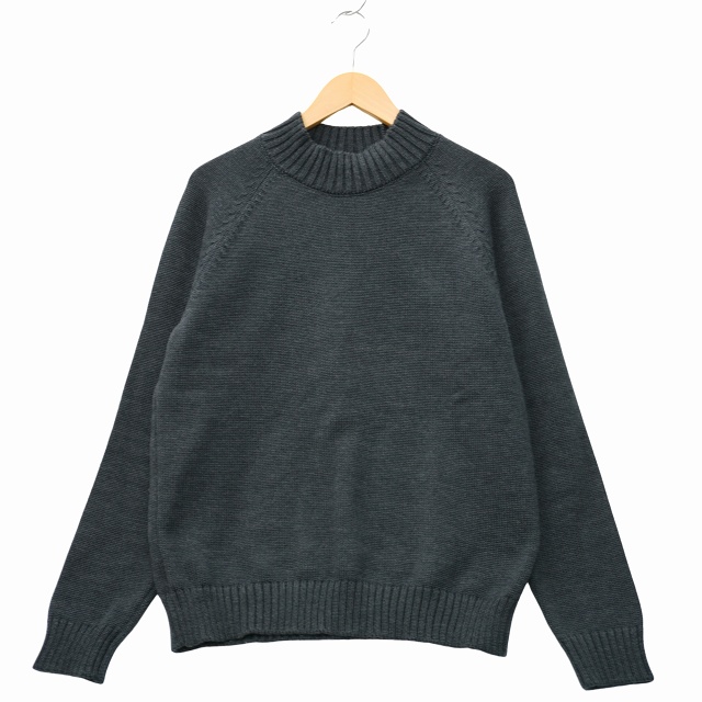 【中古】ザノーネ ZANONE 2024AW LUPO RAG ルポラグ リブネック 長袖 ハイゲージ ニット セーター 46 810128.ZR229