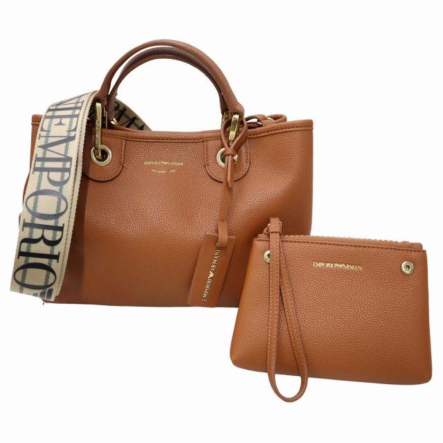 【中古】エンポリオアルマーニ MyEA ディアプリント スモール 2way トート ショルダーバッグ クオイオロッソ