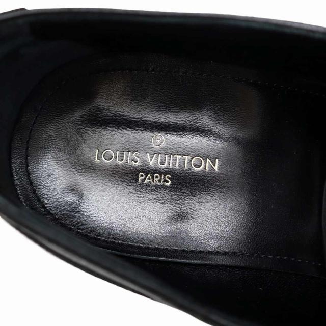 【中古】ルイヴィトン LOUIS VUITTON ダミエ レザー ダービー レースアップ ビジネスシューズ 9 1/2(28.5cm) ブラック