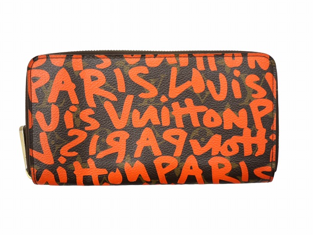 【中古】ルイヴィトン LOUIS VUITTON モノグラム グラフィティ ジッピーウォレット 長財布 M93711 メンズ