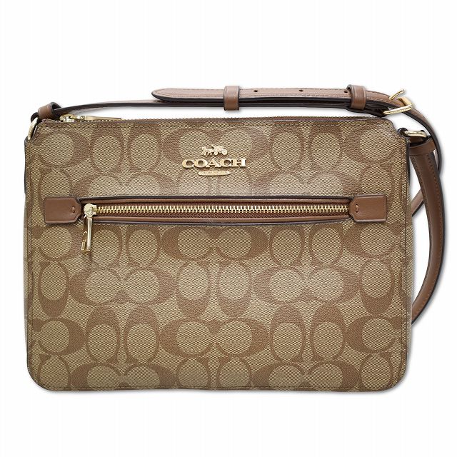 【中古】コーチ COACH 91013 PVC×レザー シグネチャー ショルダーバッグ レディース