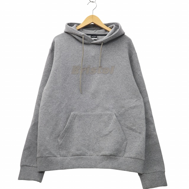 【中古】F.C.Real Bristol FCRB 2023SS TECH SWEAT TRAINING HOODIE パーカー L GRAY グレー FCRB-230030 メンズ